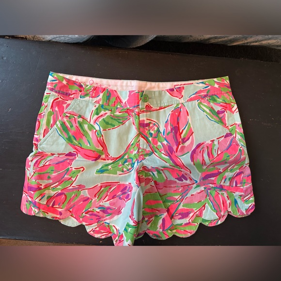 Lilly Pulitzer | Shorts | Lilly Pulitzer Buttercup Scallop Shorts | Poshmark
